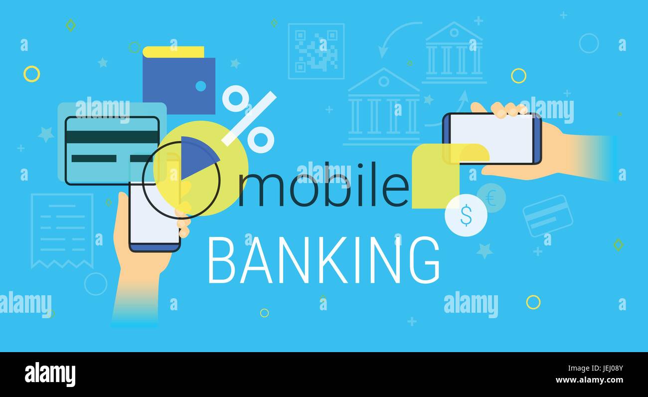 Mobile banking and accounting on smartphone creative concept ...