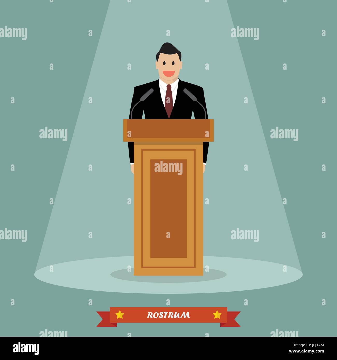 Speaker standing behind rostrum hi-res stock photography and images - Alamy