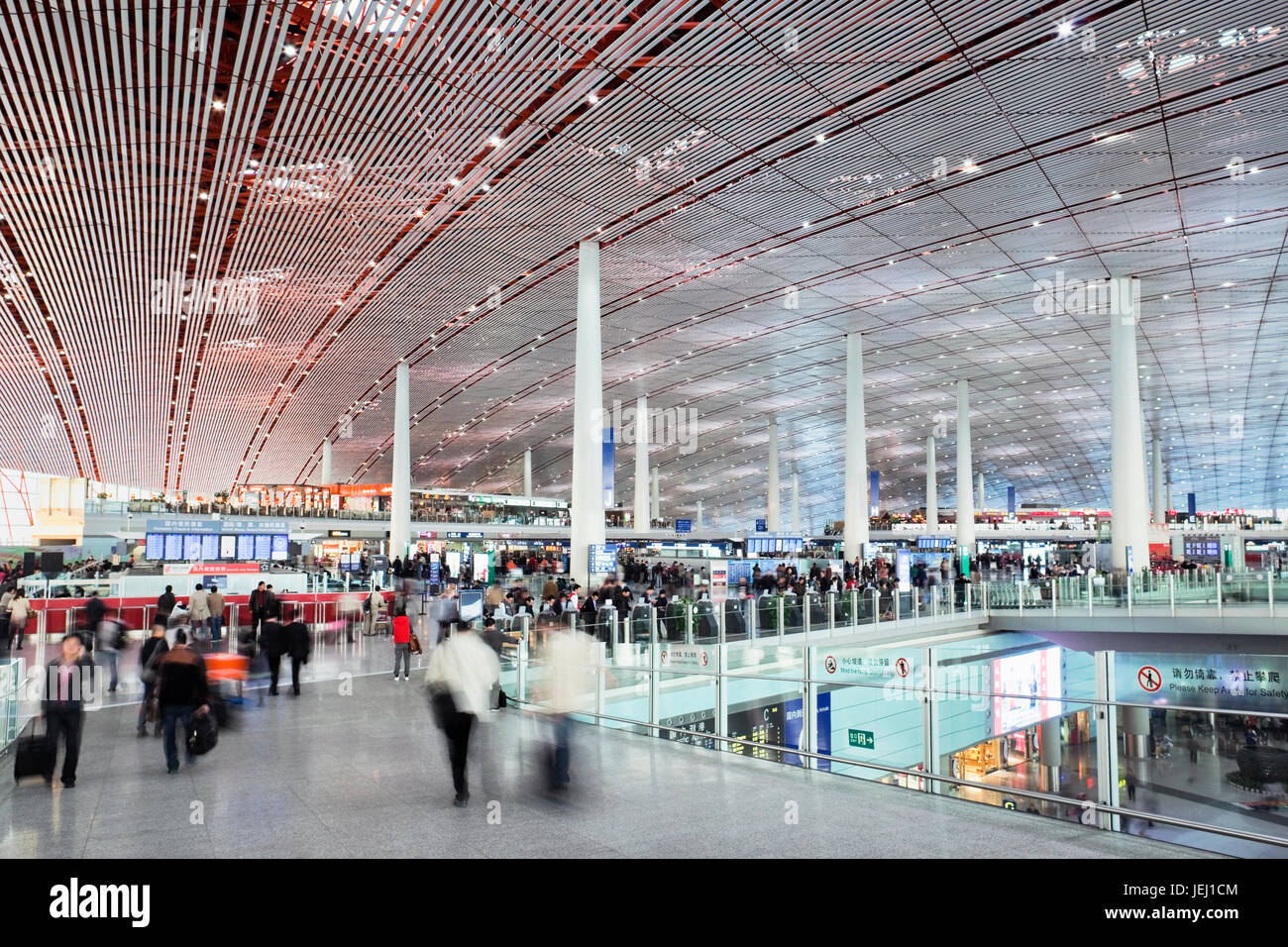BEIJING-NOV. 10, 2011. Departure hall Beijing Capital International ...