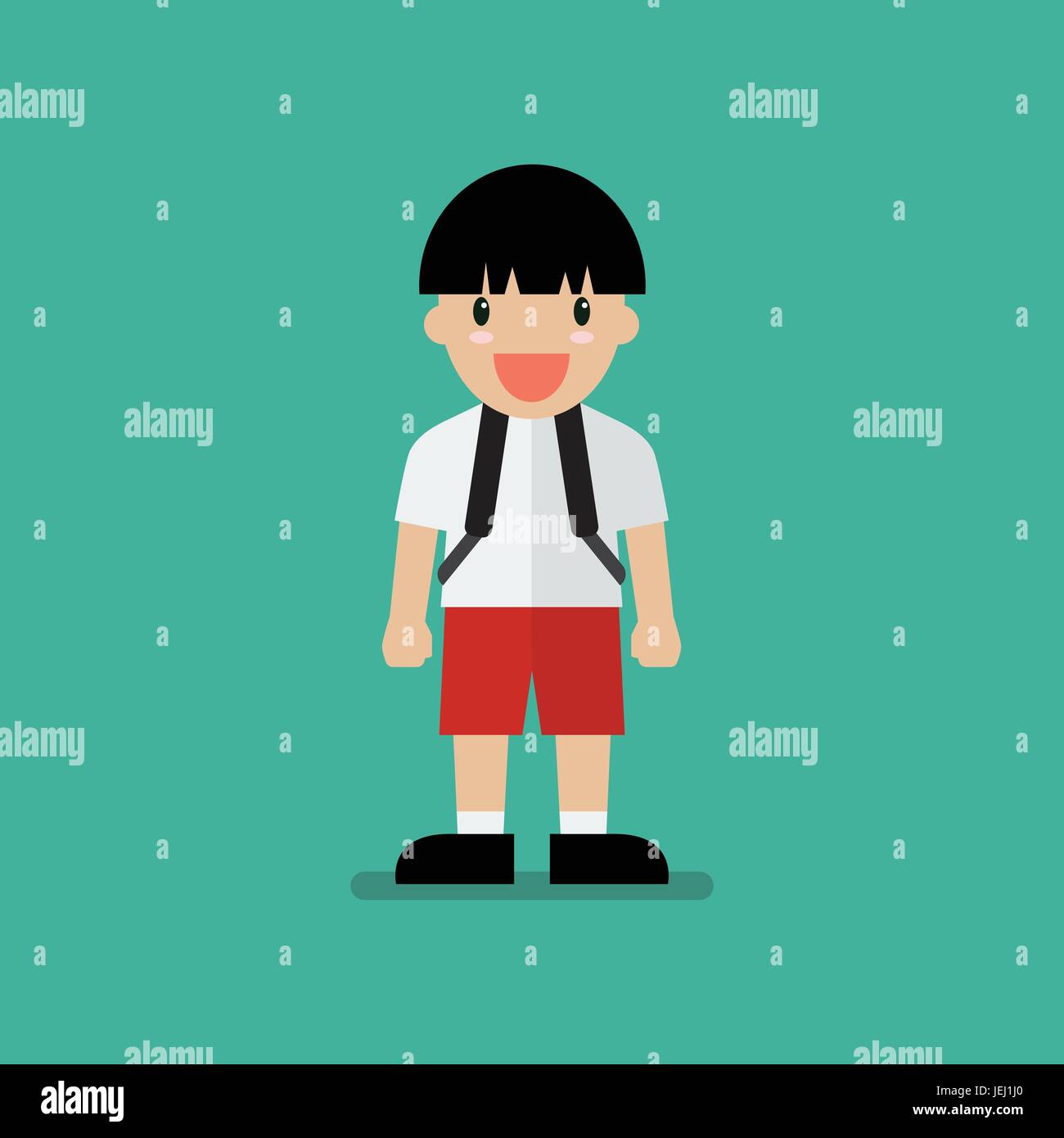 Cute cartoon boy. Flat style design Stock Vector Image & Art - Alamy