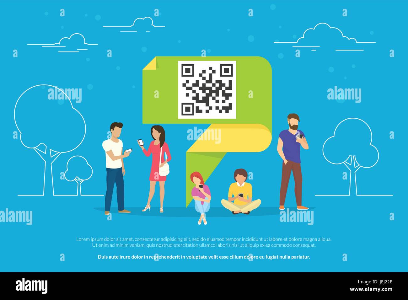 QR promo origami symbol concept vector illustration Stock Vector Image ...