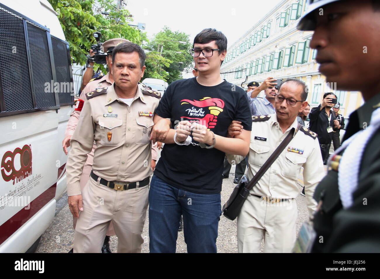 Police and military led Rangsiman Rome, the pro-democracy activist to ...