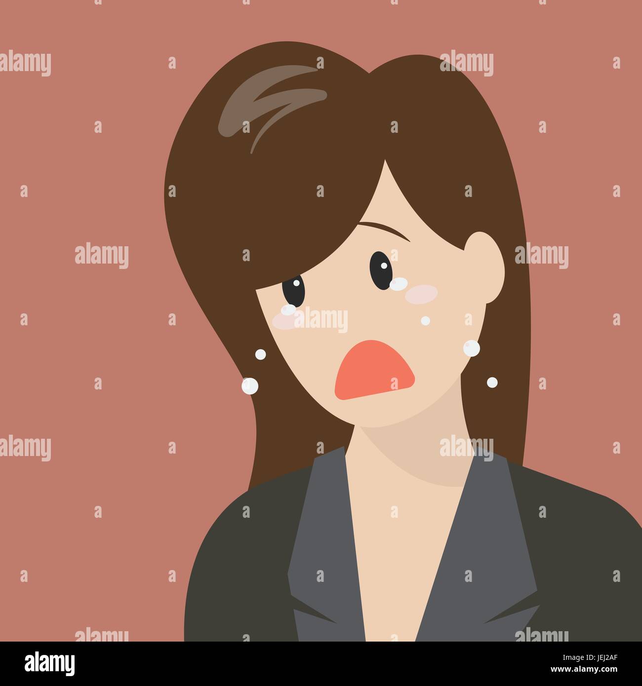 Closeup woman crying Stock Vector Images - Alamy