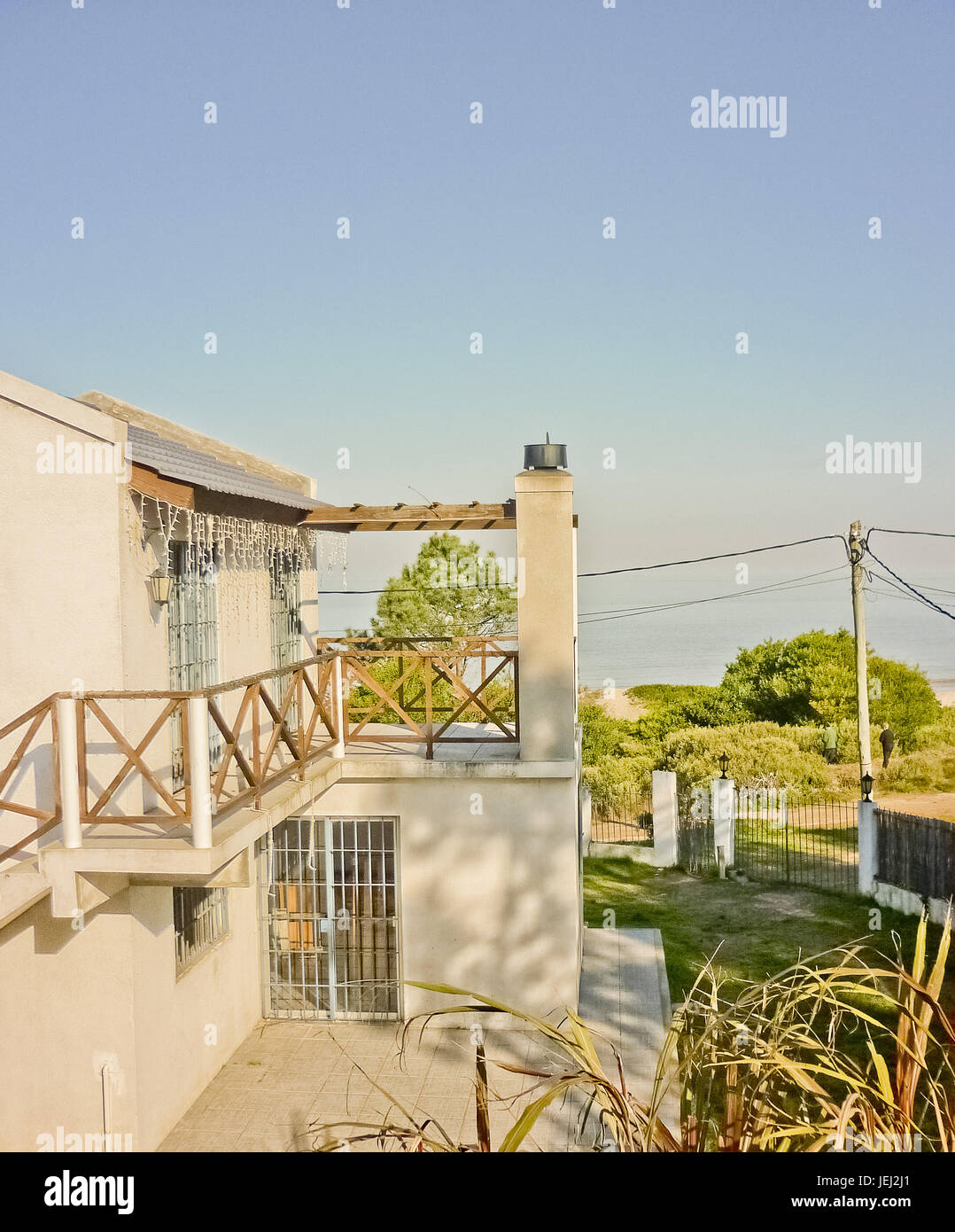 Sea View from a Balcony Stock Photo - Alamy