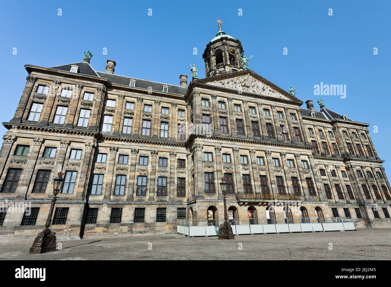 The Royal Palace in Amsterdam. The palace was built as city hall during ...