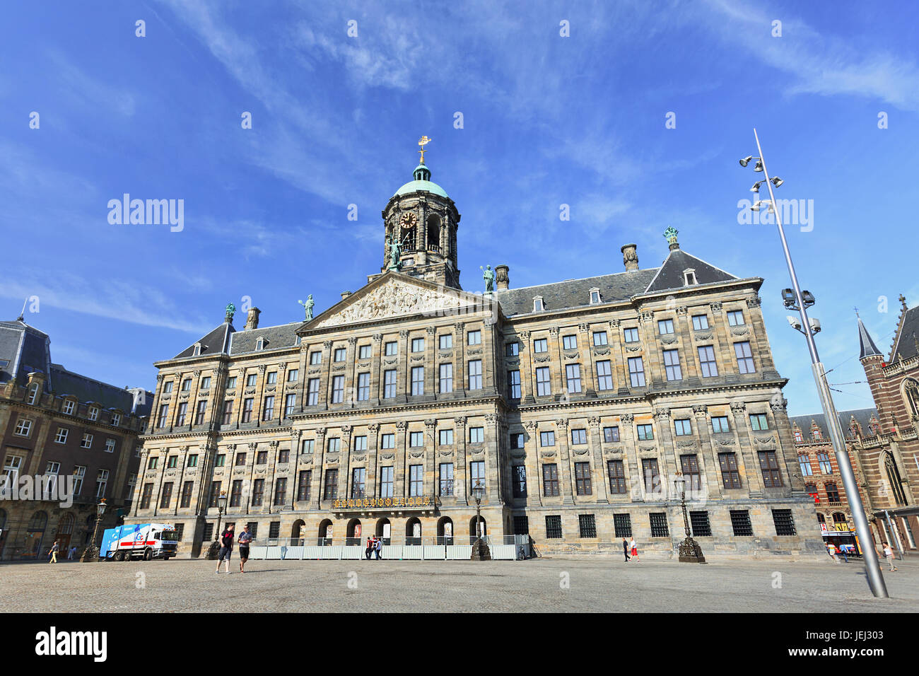 AMSTERDAM-AUG. 20, 2012. Royal Palace, built as city hall during the ...