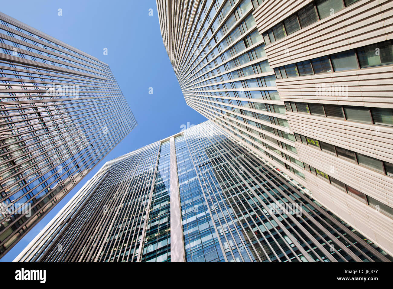 BEIJING – OCT. 31, 2009. Skyscrapers against a blue sky in Beijing ...