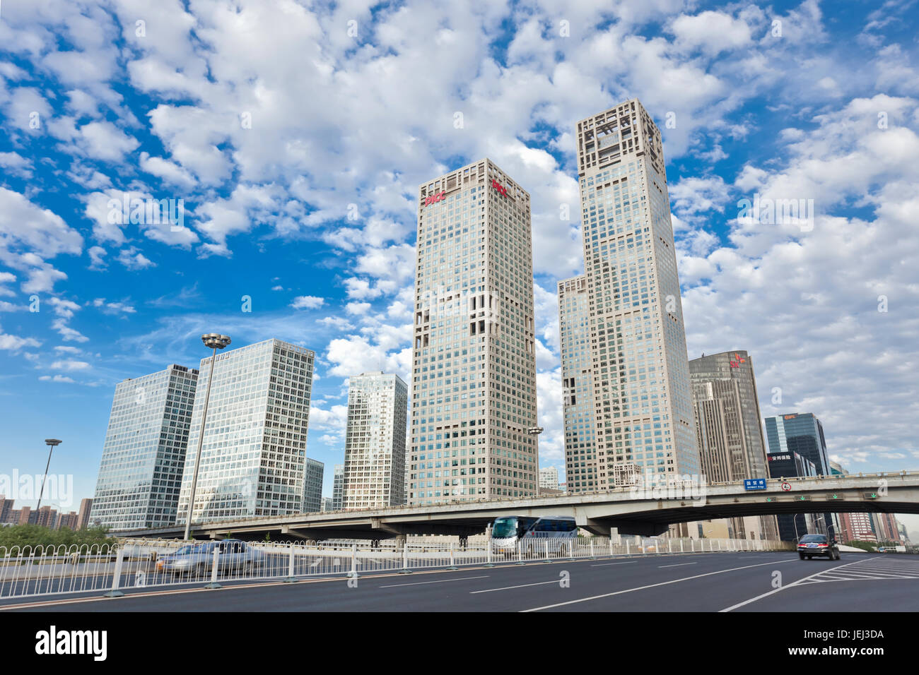 BEIJING-JUNE 16, 2012. Beijing Yintai Centre against blue sky with ...