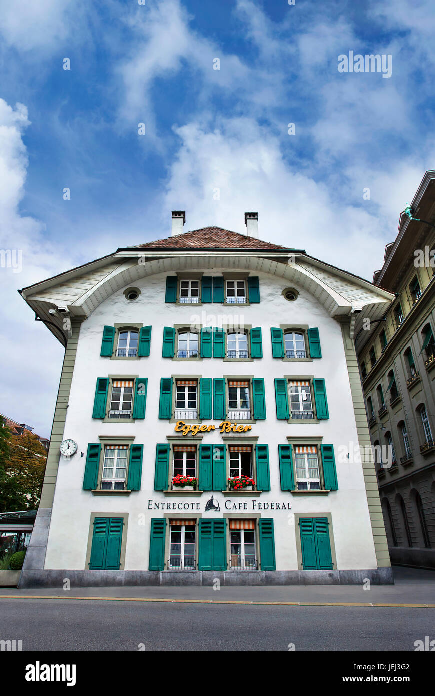 BERN-JUNE 23. Characteristic former mansion. Bern is founded in 1911 ...