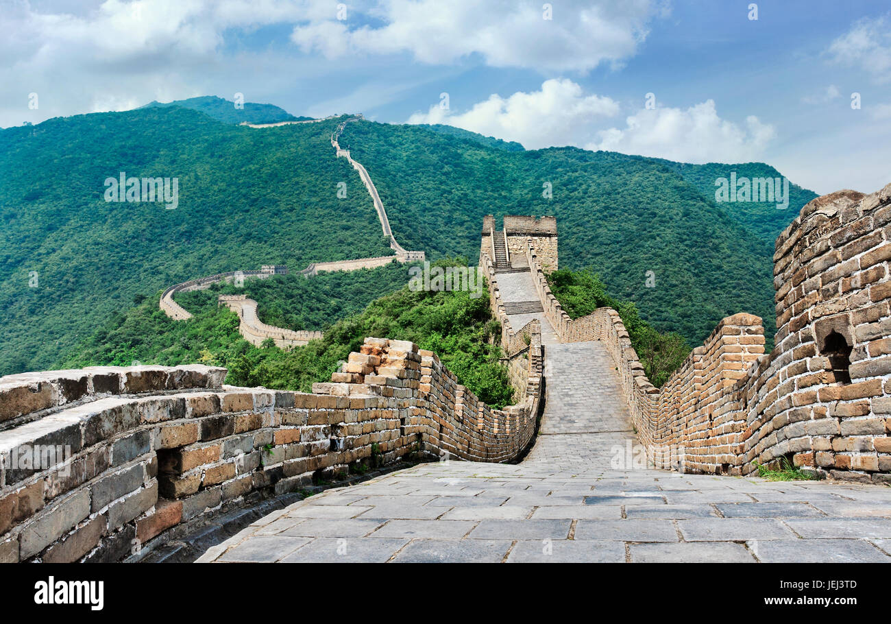View on the famous Great Wall, Beijing, China Stock Photo - Alamy