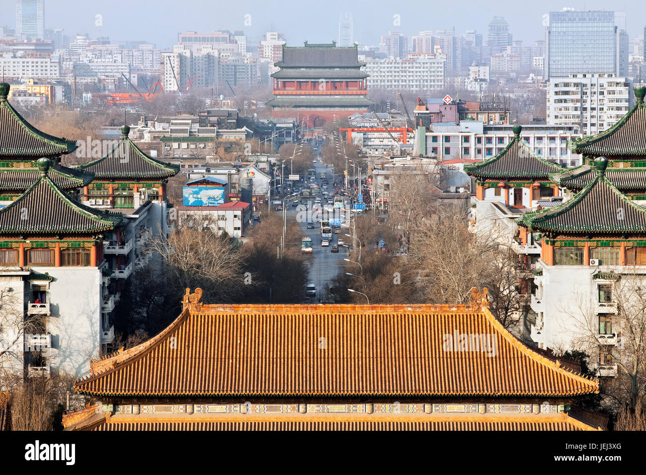High angle view on the old town of Beijing Stock Photo - Alamy