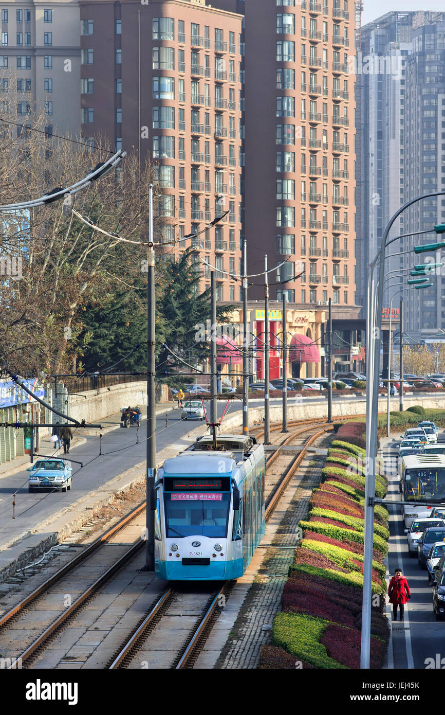 DALIAN-NOV. 27. Tram in Dalian, a Chinese city where are no longer many ...