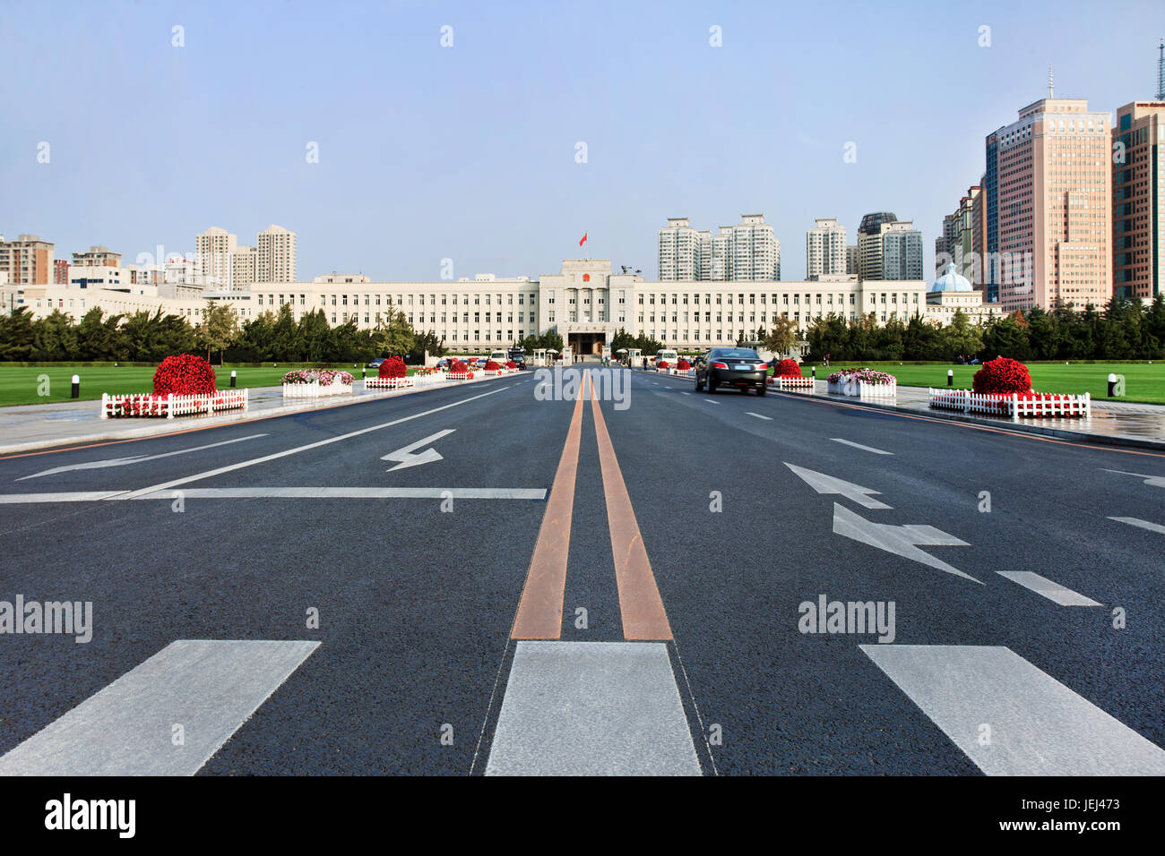 DALIAN-OCT. 15, 2012. People's Square in Dalian. Total area 125,000 m2 ...
