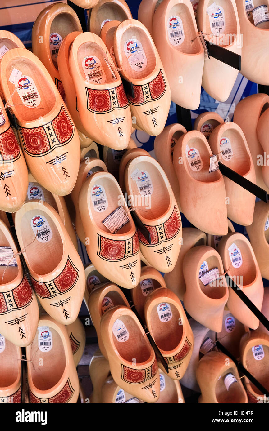 AMSTERDAM – JULY 23, 2009. Displayed Dutch clogs. Because of ...