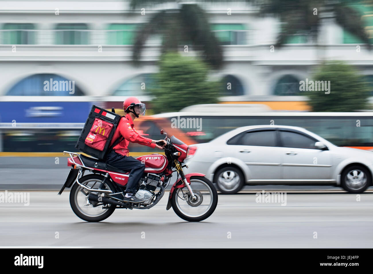 Motorcycle delivery service hi-res stock photography and images - Alamy