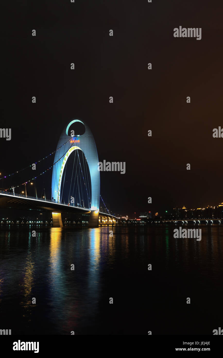 Guangzhou night view bridge building hi-res stock photography and ...