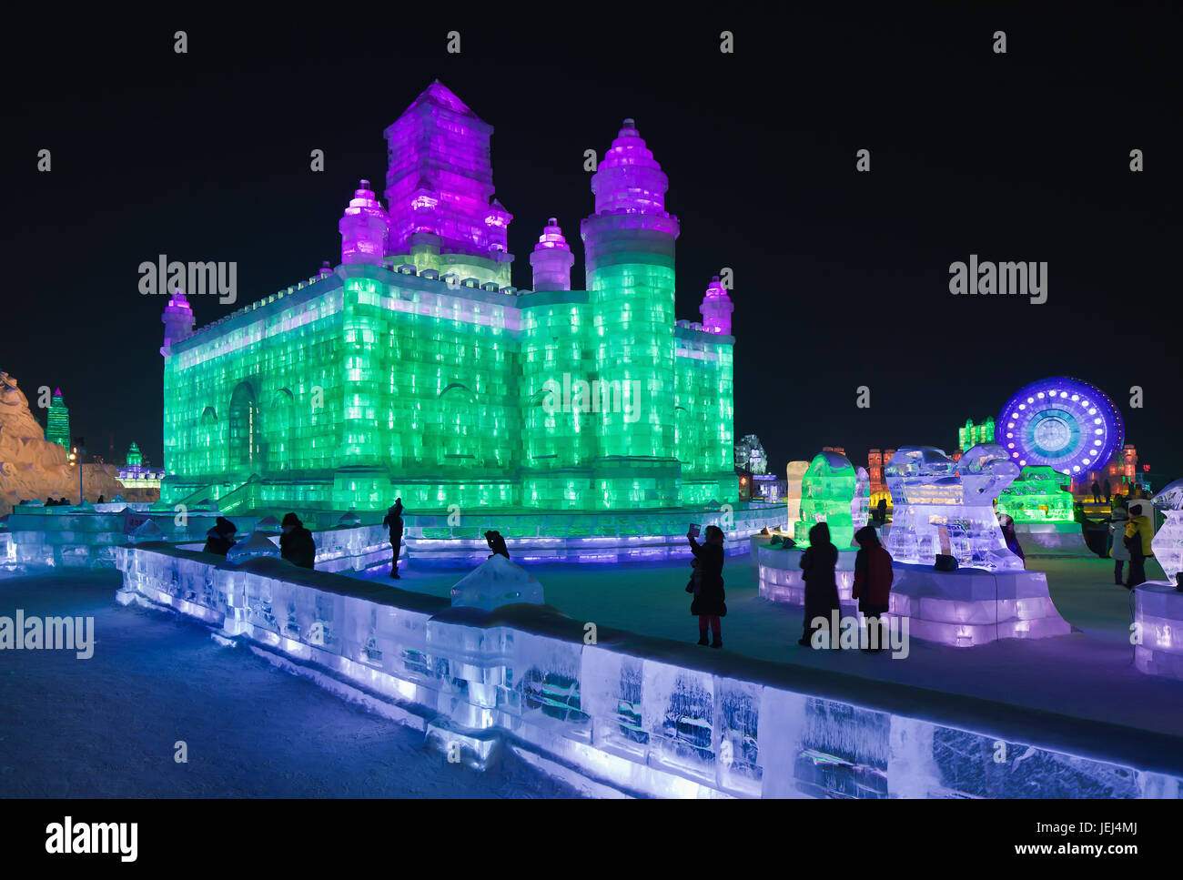 HARBIN-FEB. 13, 2015. International Ice and Snow Sculpture Festival ...
