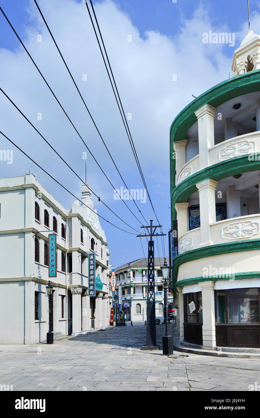 HENGDIAN-CHINA-APRIL 14, 2014. Colonial architecture at Hengdian World ...