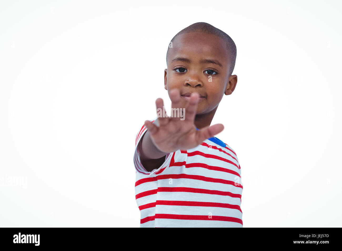 Boy holding his hand on the camera Stock Photo - Alamy