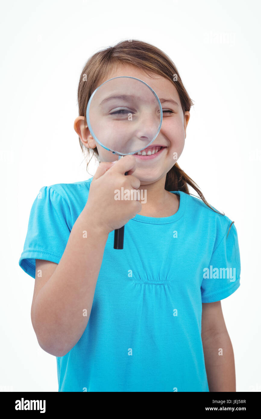 Child using magnifying glass hi-res stock photography and images - Alamy