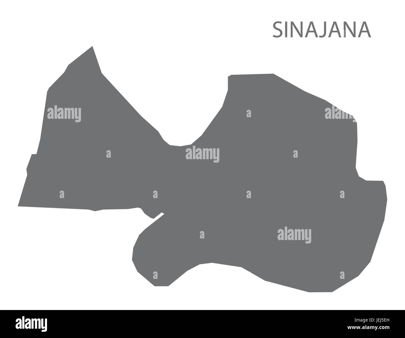Sinajana Guam map grey illustration silhouette Stock Vector Image & Art ...