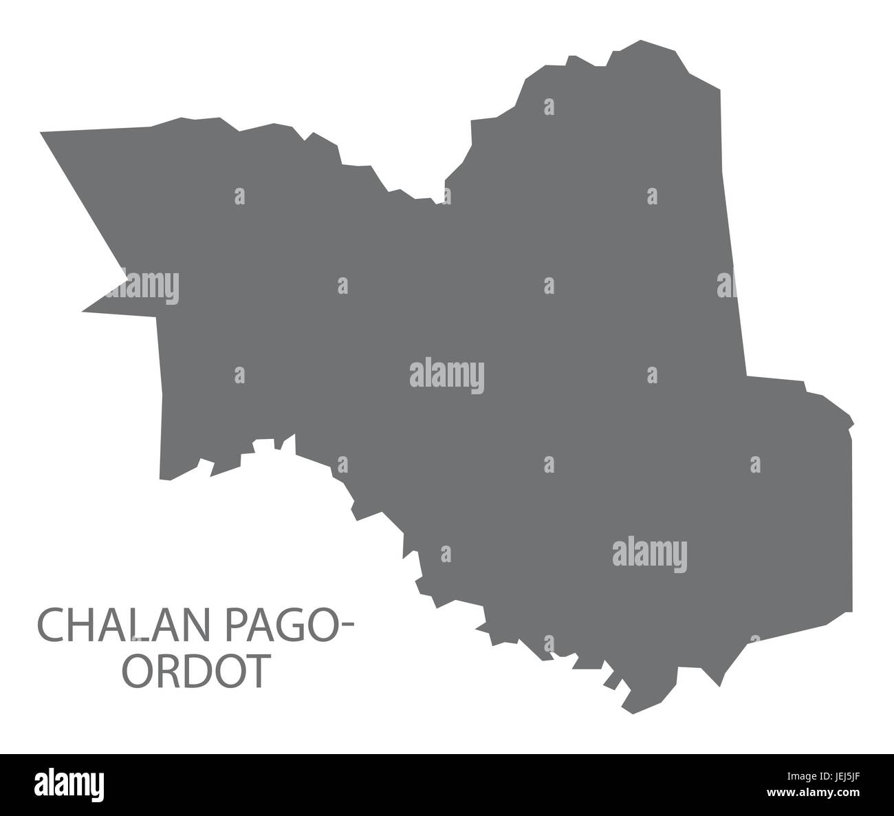Chalan Pago - Ordot Guam map grey illustration silhouette Stock Vector ...