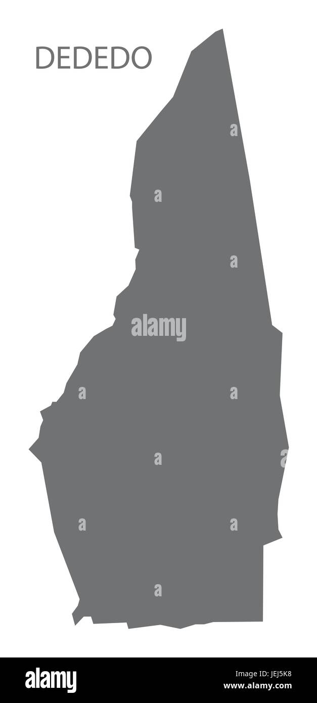 Dededo Guam map grey illustration silhouette Stock Vector Image & Art ...