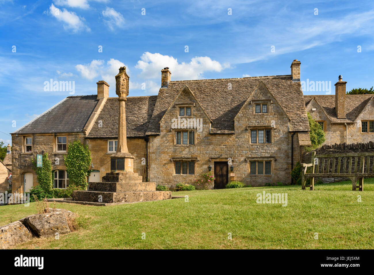 Guiting Power Village green, Cotswolds, UK Stock Photo - Alamy