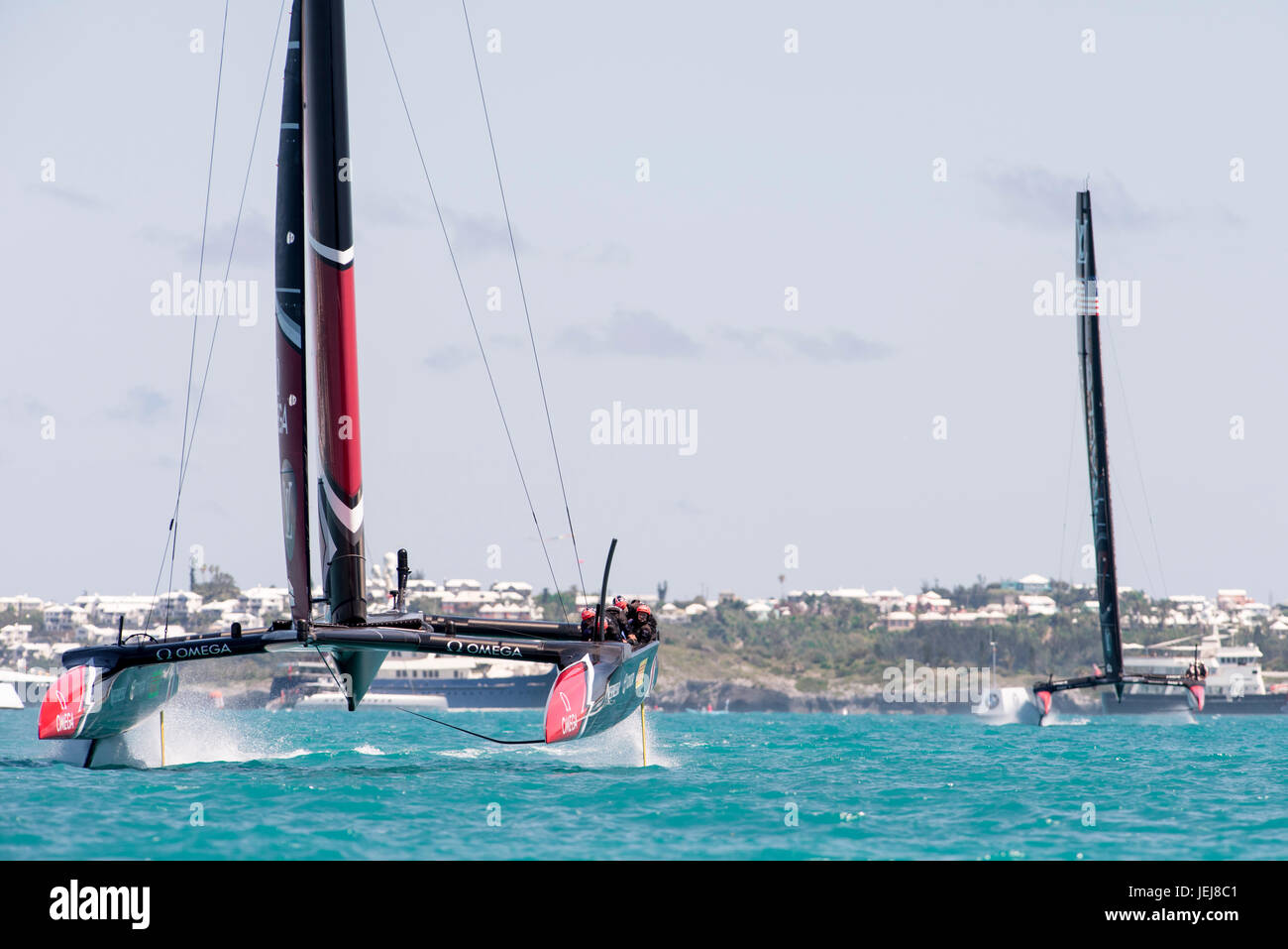 The Great Sound, Bermuda. 25th June, 2017. Emirates Team New Zealand on ...