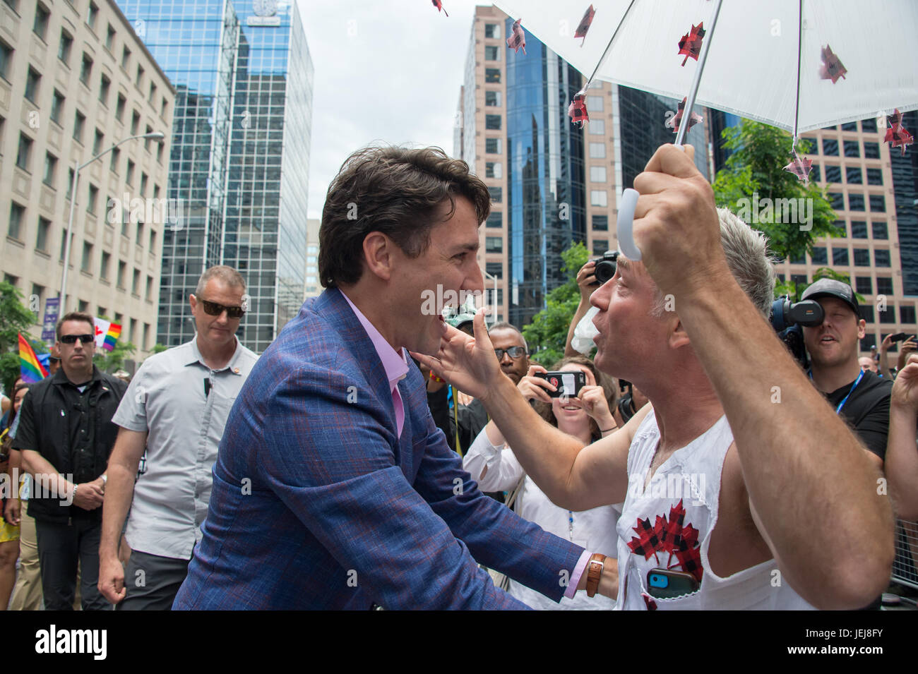 Toronto, Canada. 25 June 2017. Canadian Prime Minister Justin Trudeau ...
