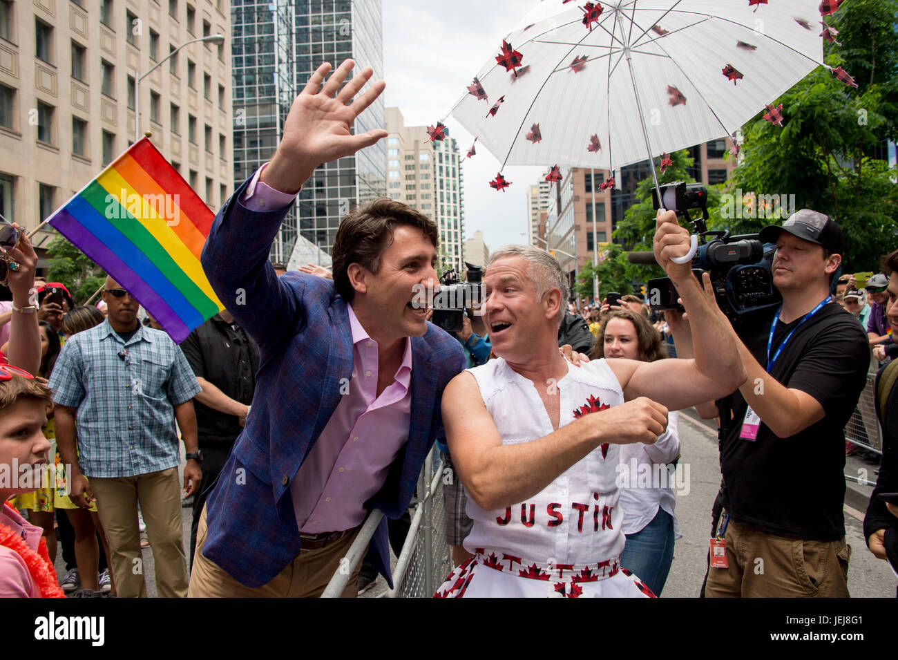 Toronto, Canada. 25 June 2017. Canadian Prime Minister Justin Trudeau ...