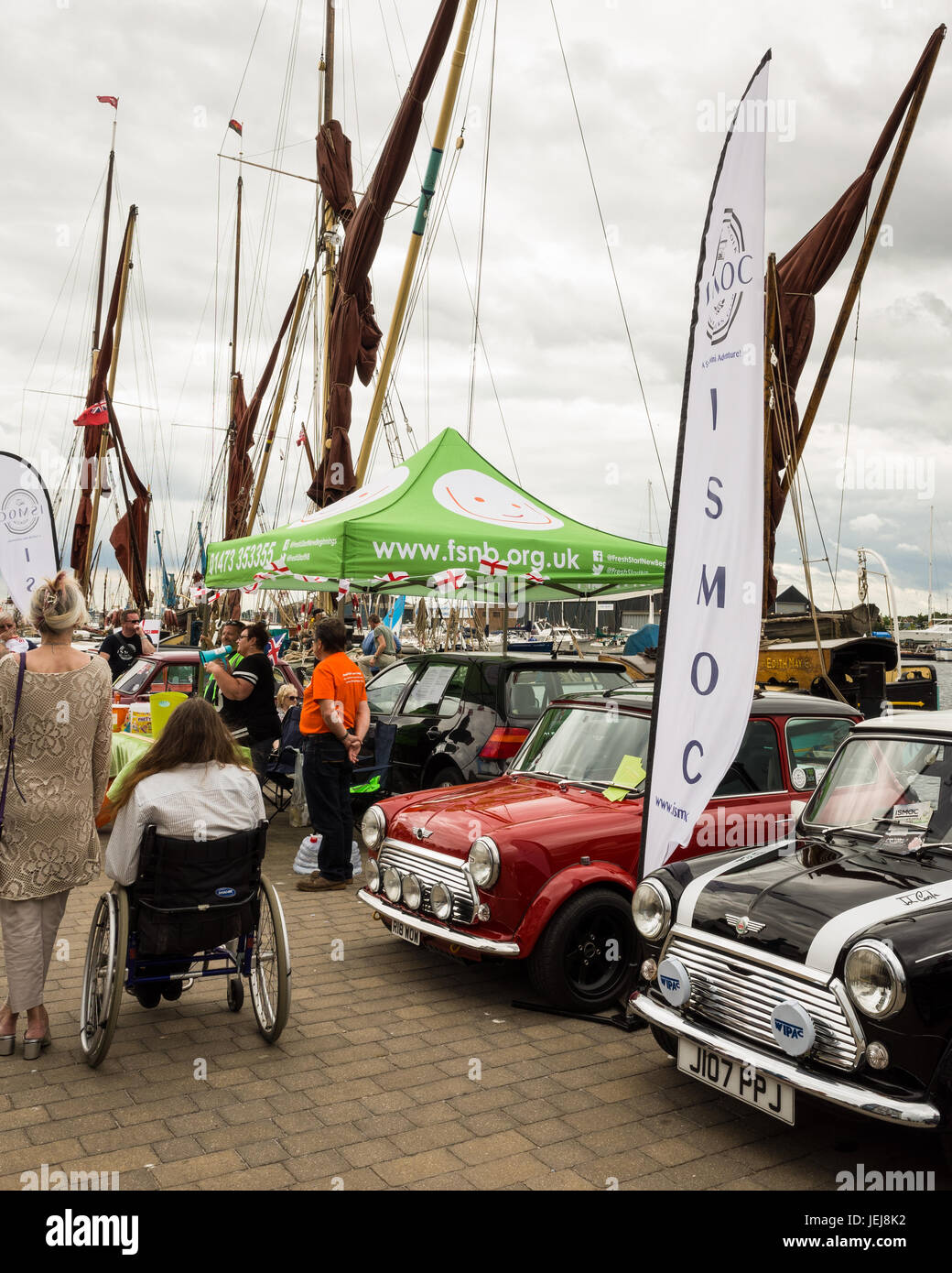 Waterfront Quay, Ipswich. England UK. 25th June, 2017. A large number ...