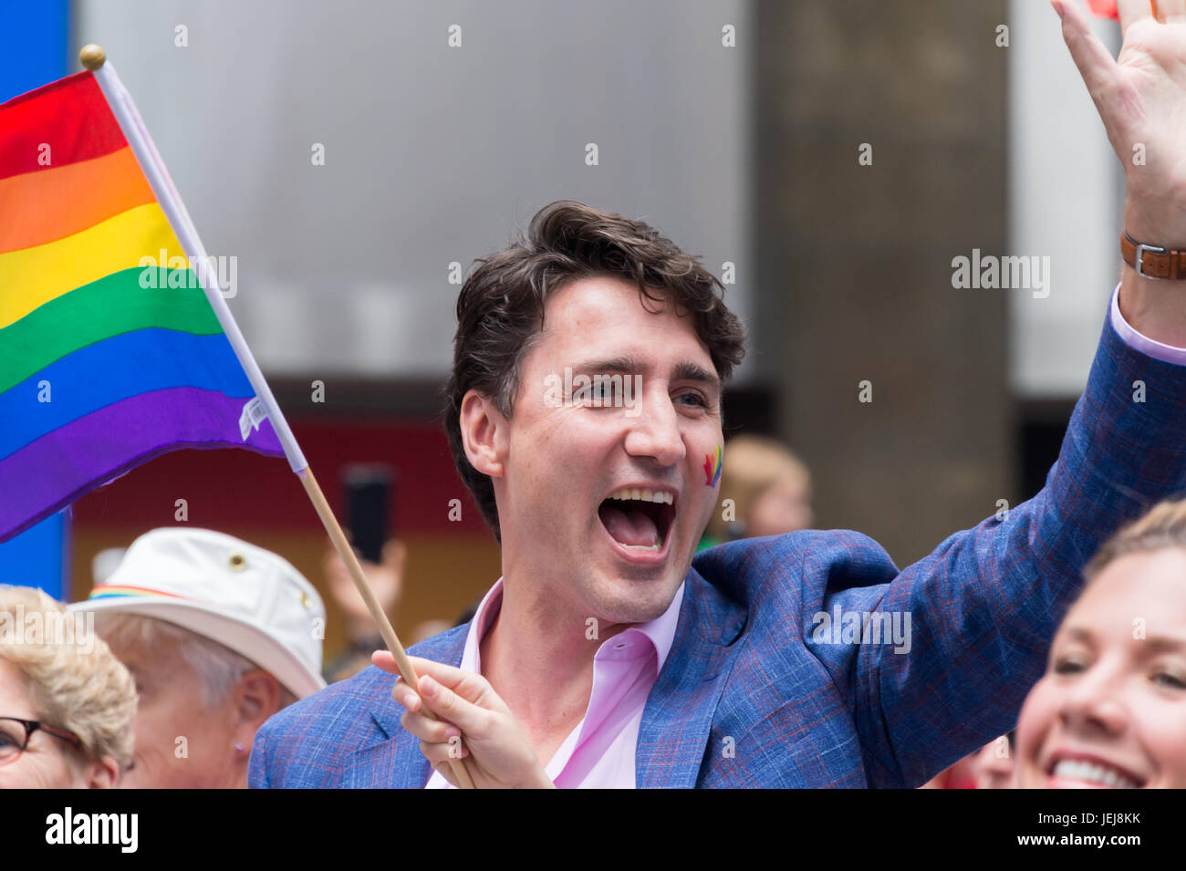 Toronto, Canada. 25 June 2017. Canadian Prime Minister Justin Trudeau ...