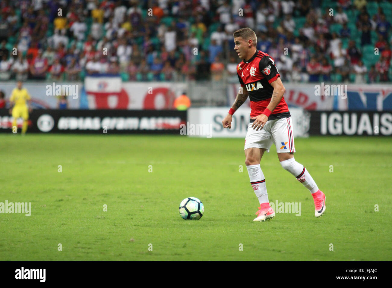 Salvador, Brazil. 25th June, 2017. Matheus Sávio Flamengo player during ...