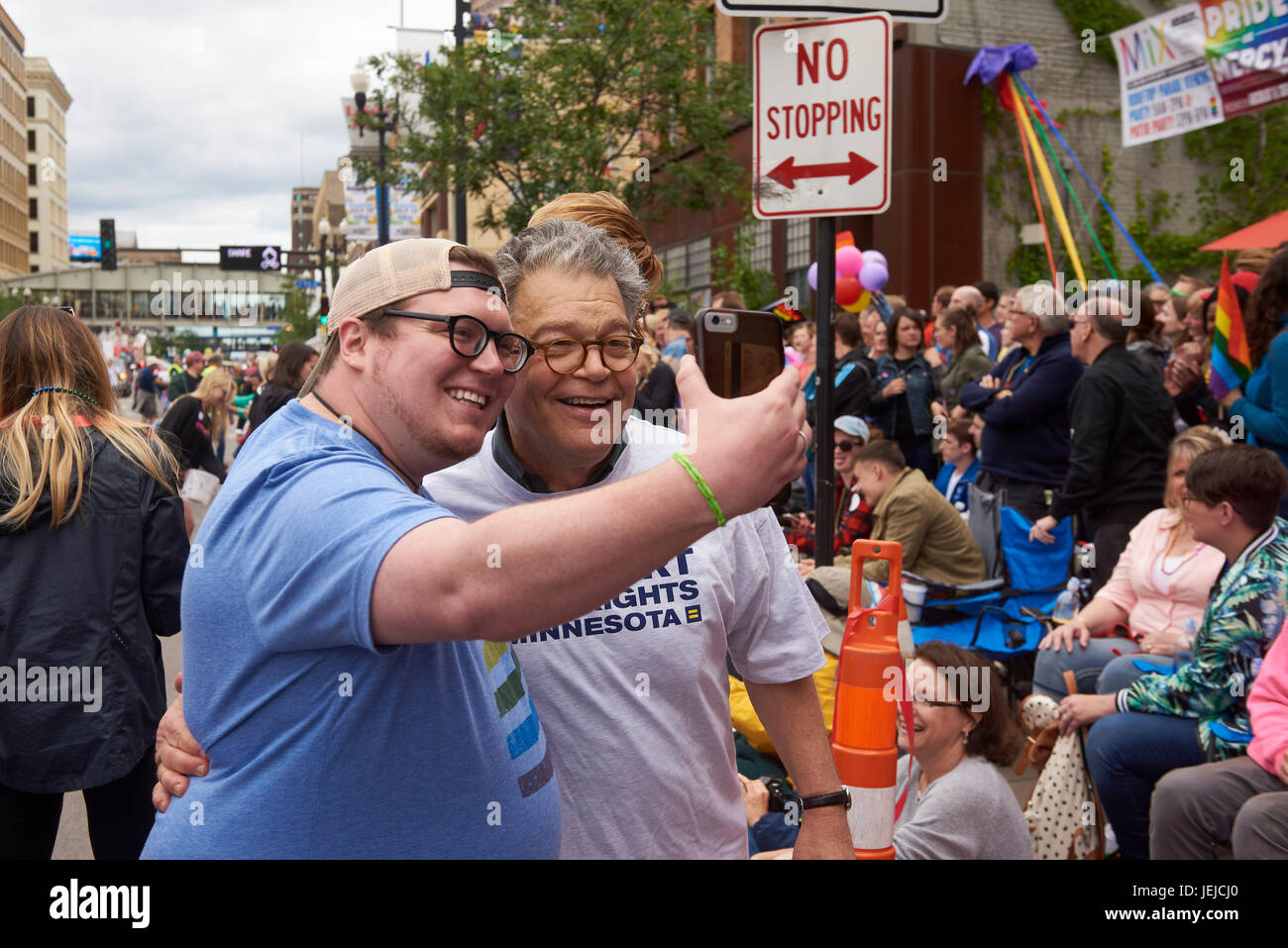Minneapolis, USA. 25th Jun, 2017. Minnesota's US Senator Al Franken ...