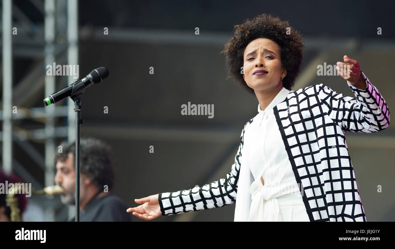 Prague, Czech Republic. 23rd June, 2017. Israeli singer Ester Rada ...