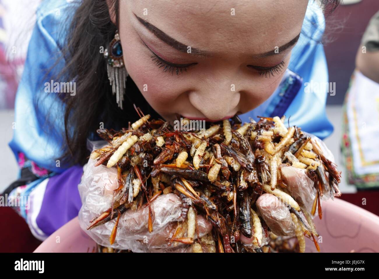 Chinese People Eating Bugs