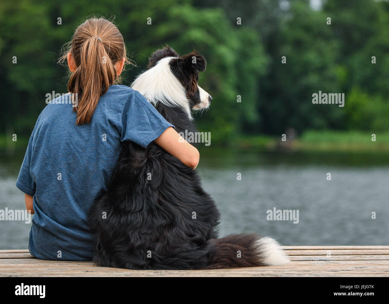 The ten year old girl Amy and her Border Collie Tilda can be seen on ...