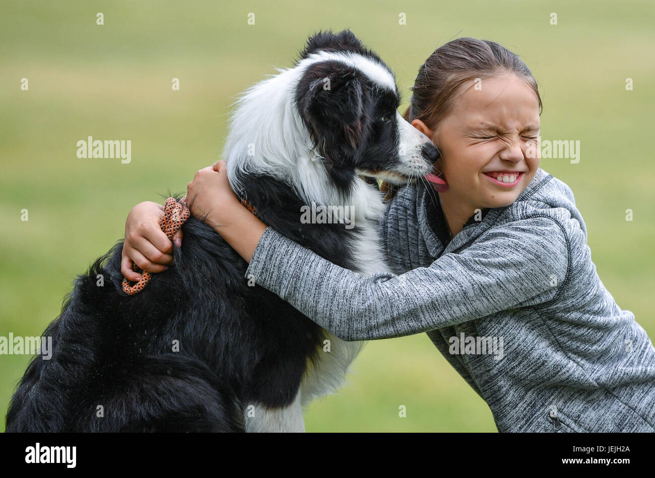 Alt Lebus, Germany. 25th June, 2017. The ten year old girl Amy and her ...