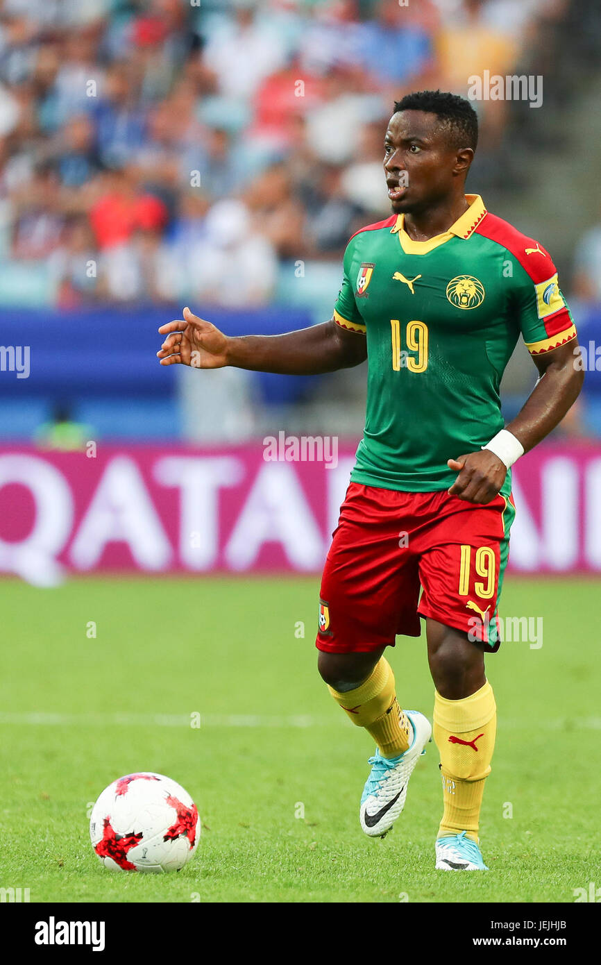 Cameroon's Collins Fai during the Confederations Cup preliminaries ...