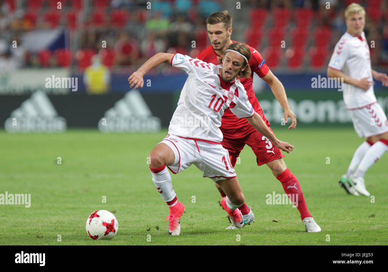 Tychy, Poland. 24th June, 2017. Lucas Andersen of Denmark, left, and ...