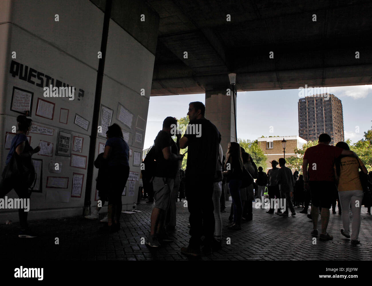 Grenfell tower block fire Stock Photo - Alamy