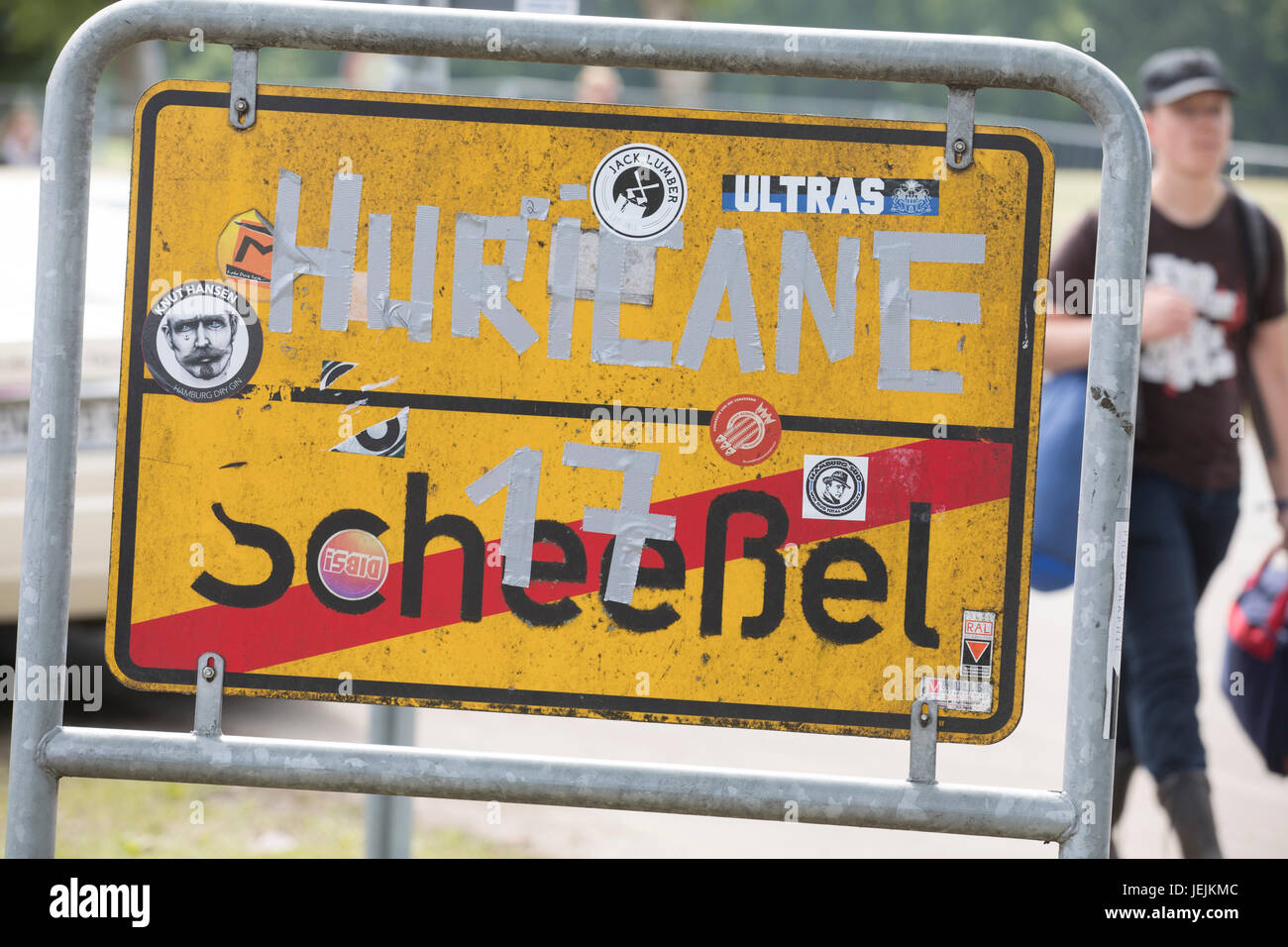 Scheessel, Germany. 26th June, 2017. The letters "Hurricane 17" can be ...