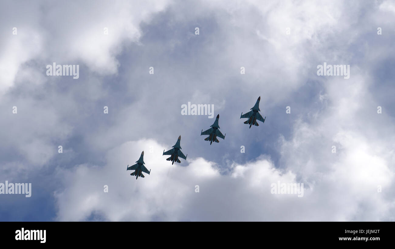 Group of military aircraft in the sky Stock Photo - Alamy
