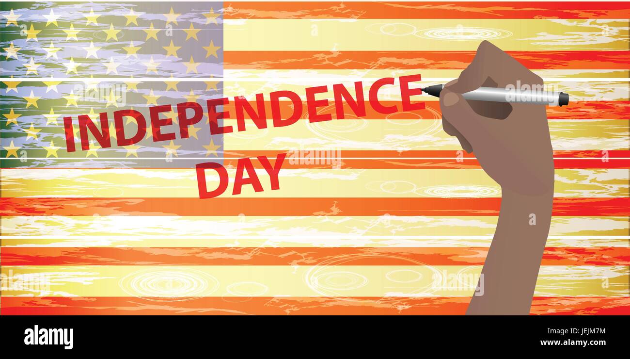 Independence Day United States. The fourth of July. Hand holding a ...