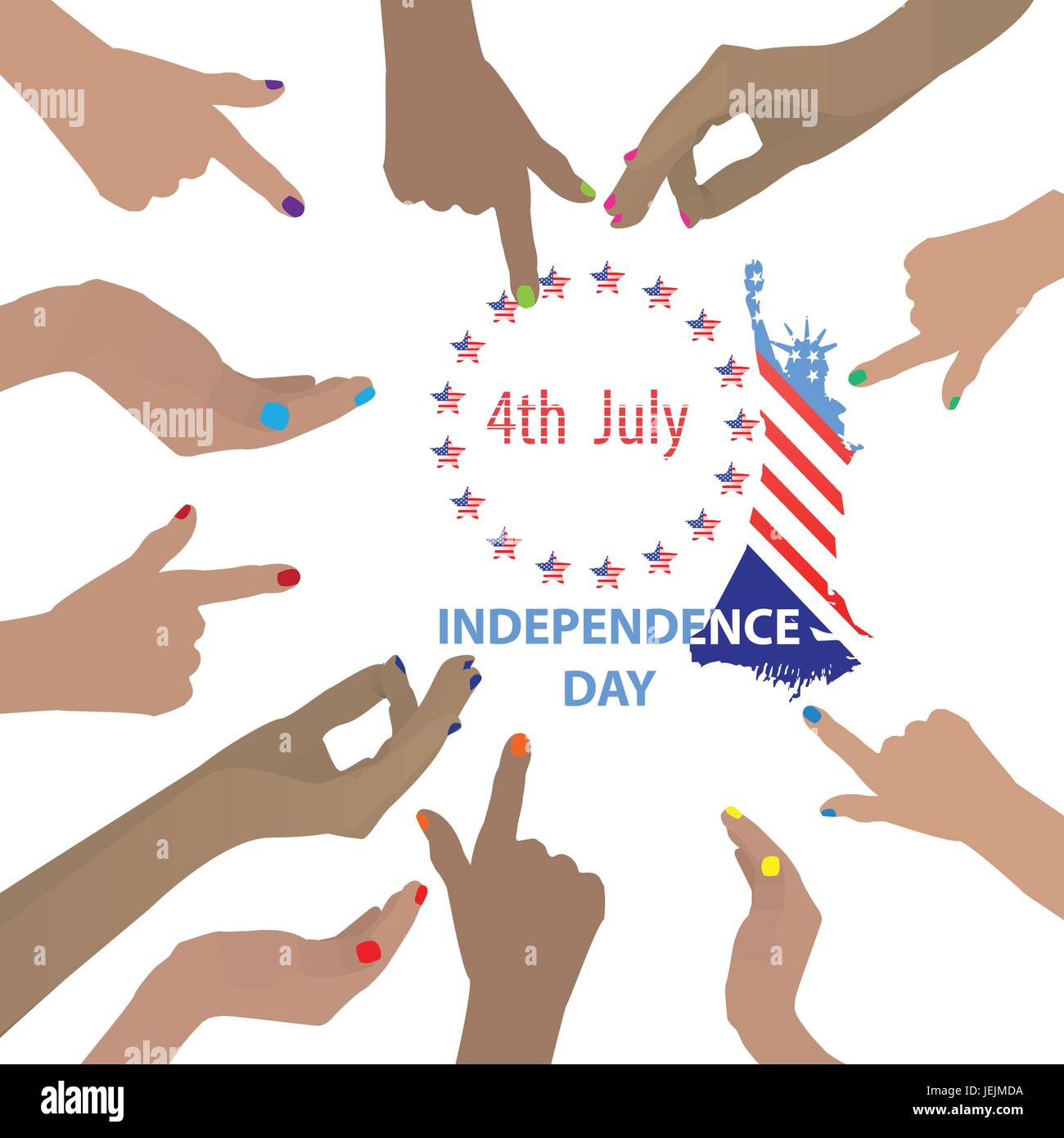 Many hands statue Stock Vector Images - Alamy