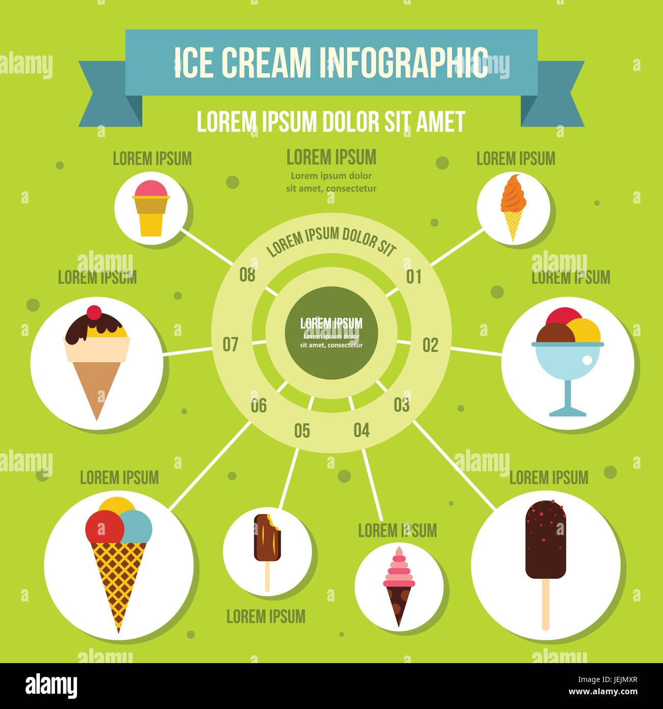 Ice cream infographic concept, flat style Stock Vector Image & Art - Alamy
