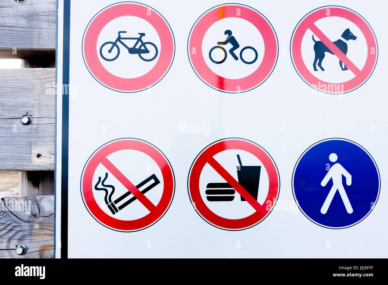 Collection of prohibition signs and warning signs Stock Photo - Alamy