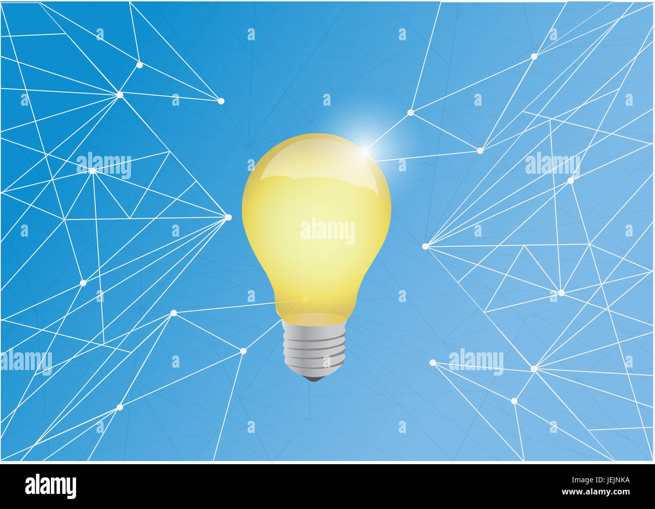 idea technology network diagram link. blue illustration background ...