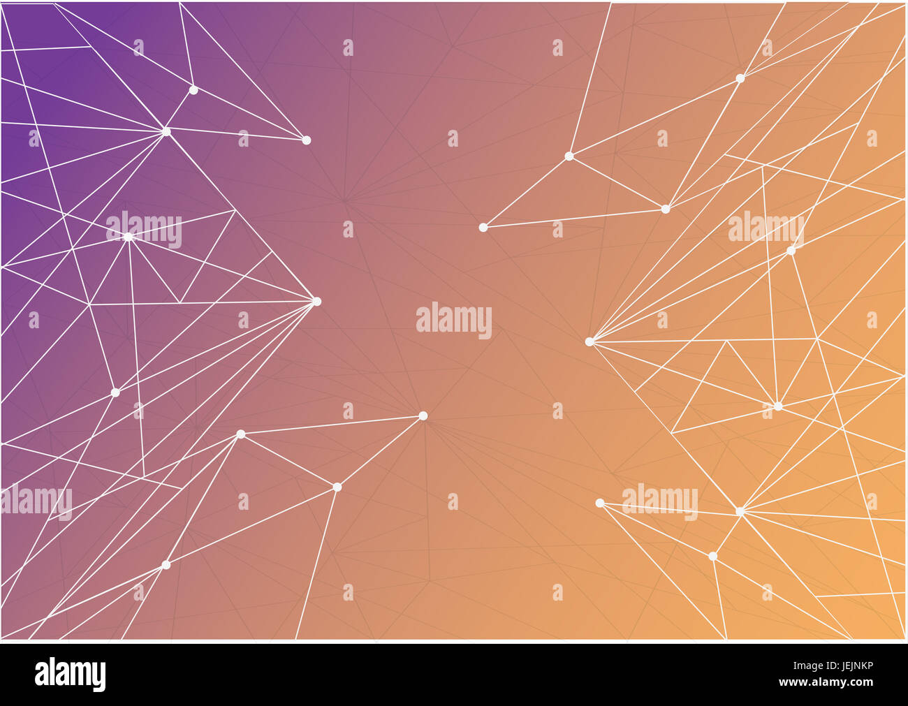 abstract Technology network diagram link. purple and orange ...